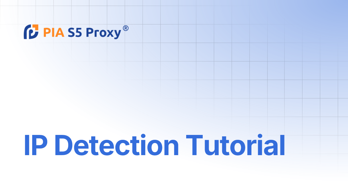 IP Detection Tutorial | PIA S5 Proxy