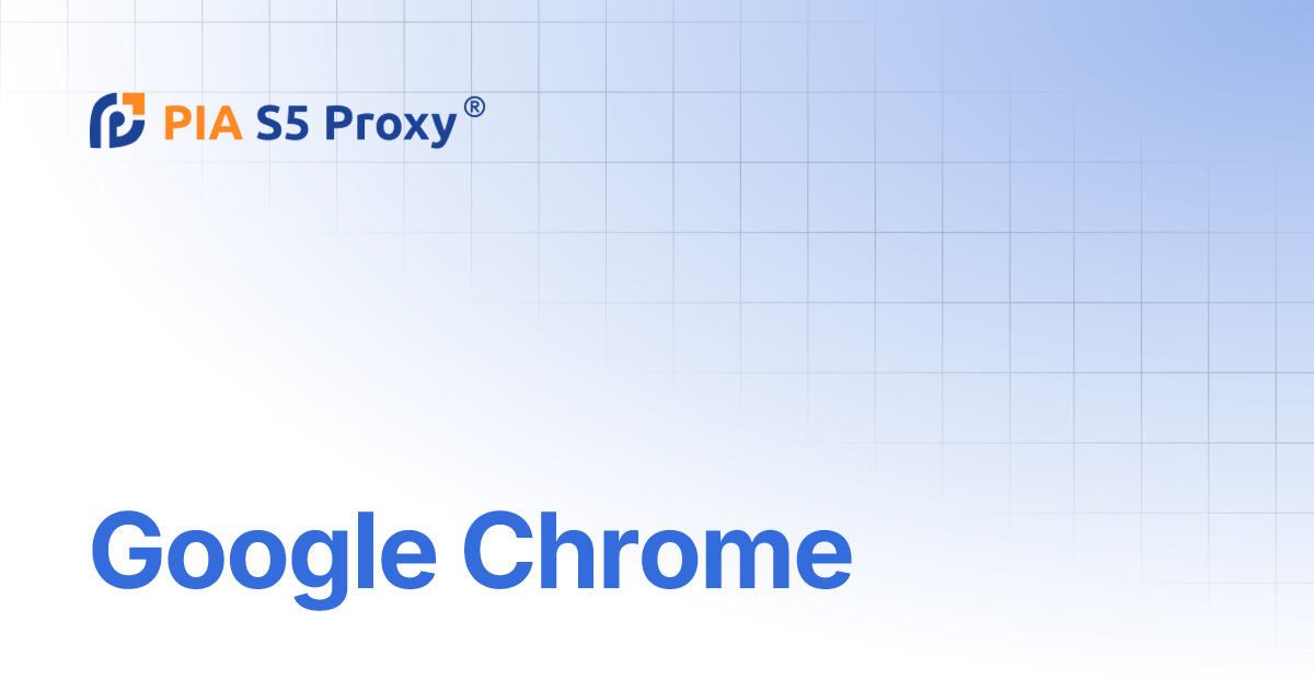 Google Chrome | PIA S5 Proxy